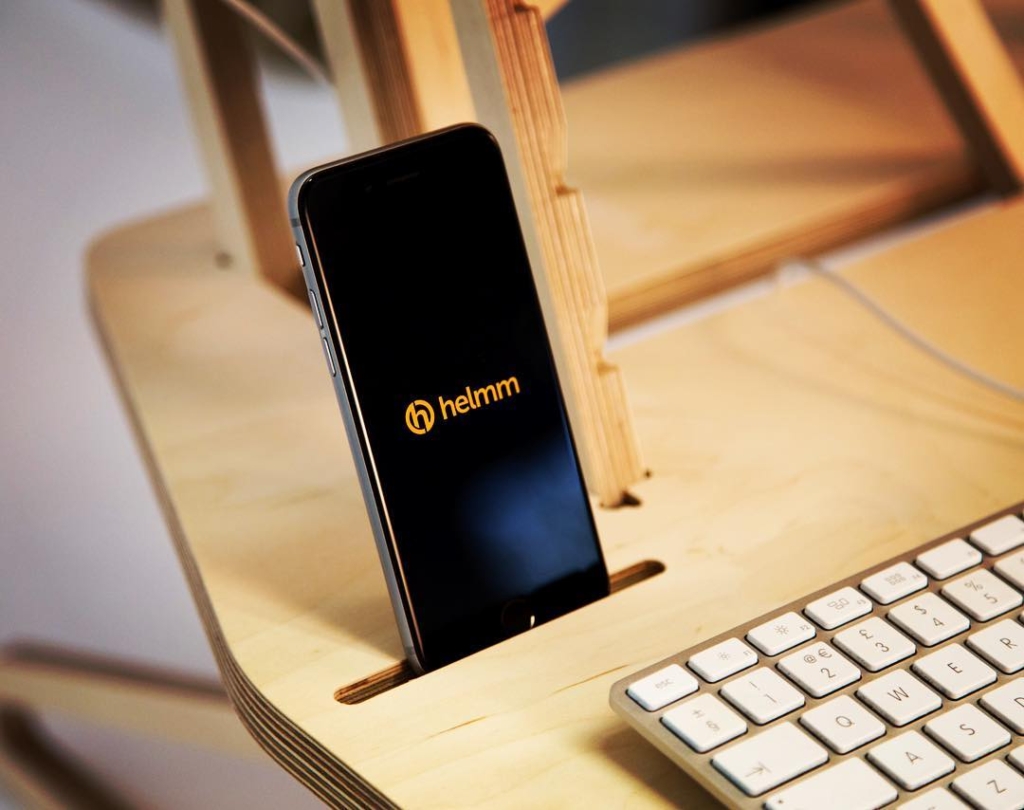 Here’s the device slot on our S-Desk - Helmm